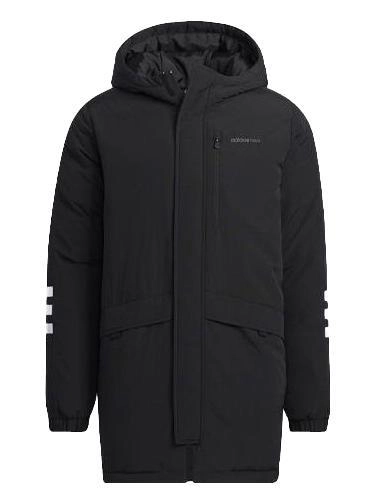 Adidas Mid-length Hooded Down Jacket - Black