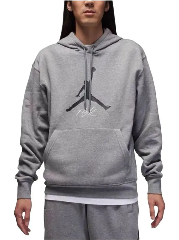 JORDAN Fleece Hoodie - Grey/black