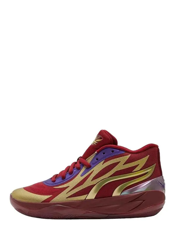 PUMA Mb.02 Lamelo Ball 'phoenix' Mid Top Sneakers - Intense Red/metallic Gold