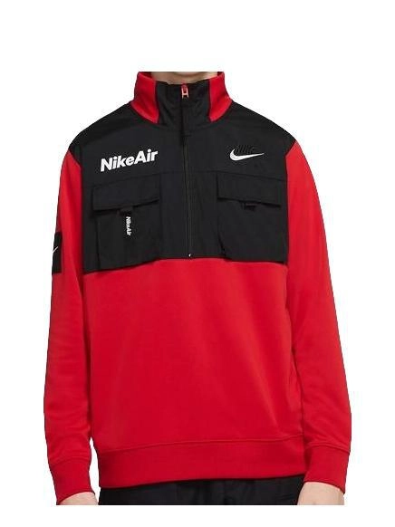 Nike Zipper Cardigan - Black/red