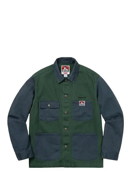 Supreme X Ben Davis Chore Coat - Blue/green