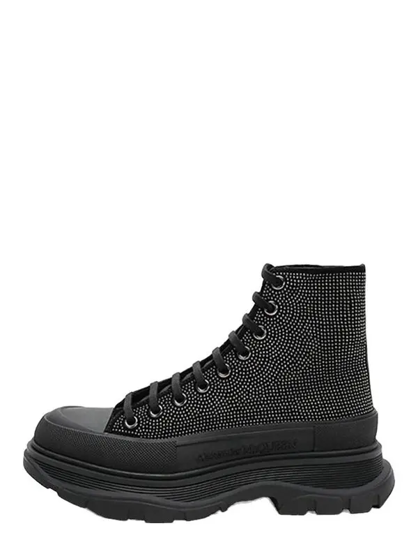 Alexander McQueen Studded Lace-up Boots - Black