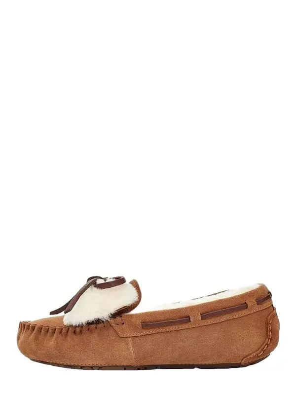 UGG Dakota Double Bow Moccasin Slipper - Chestnut Brown