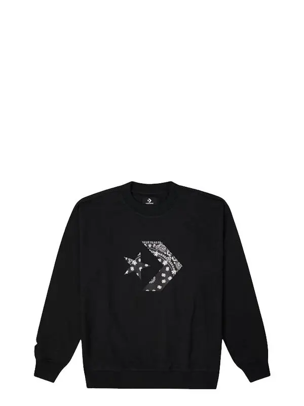 CONVERSE Star Chevron Paisley Pattern Sweatshirt Asia Sizing - Black