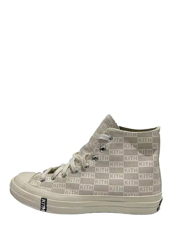 CONVERSE Kith X Chuck 70 High Top Natural Monogram Sneakers - White