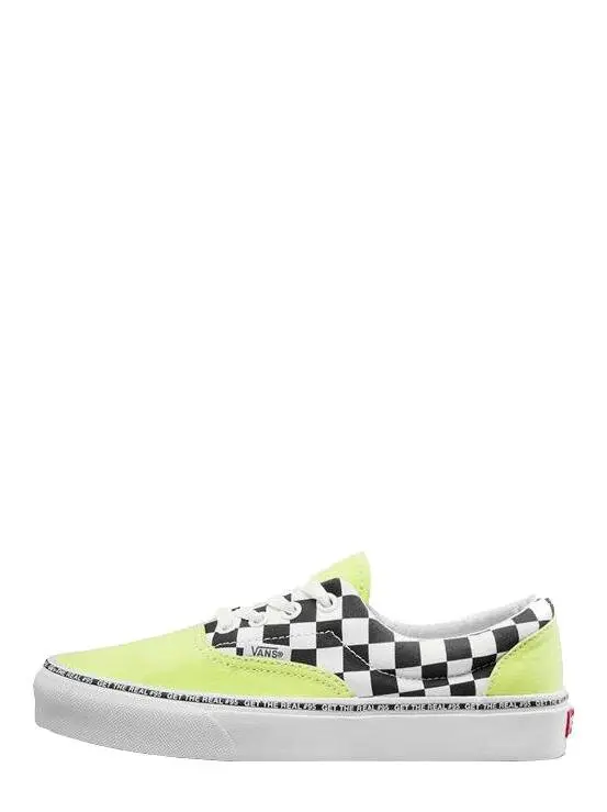 VANS Era Sunny Lime Checkerboard Low Top Sneakers - Yellow