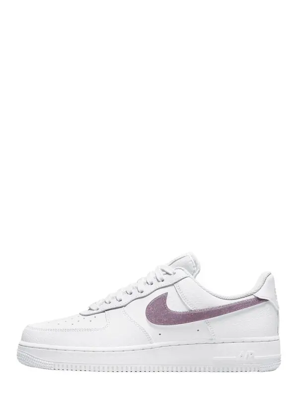 Nike Force 1 Low Sneakers With Glitter Swoosh - White/purple