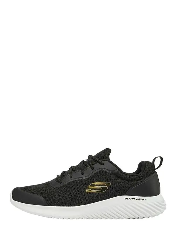 Sketchers Bounder Voltis Athletic Lace-up Sneakers - Black/gold