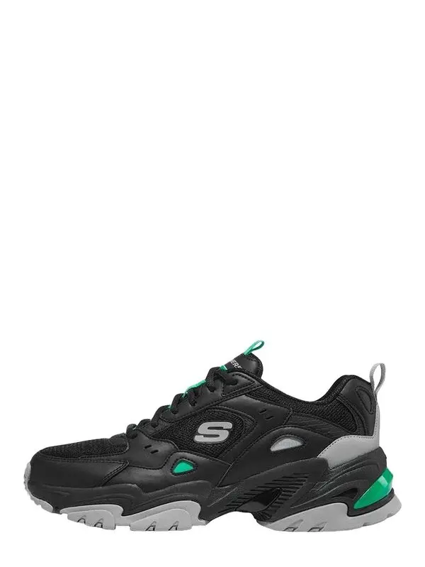 Sketchers Stamina V2 Athletic Sneakers - Black/charcoal/green