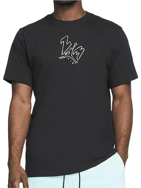 JORDAN Athleisure Casual Sports Running Training Short Sleeve Black T-shirt - Default Color