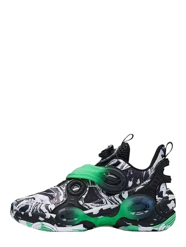 ANTA High-top Basketball Sneakers - Black/green/white