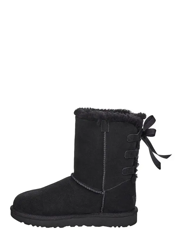 UGG Short Bow Stiefel Fleece Lined Boots - Black