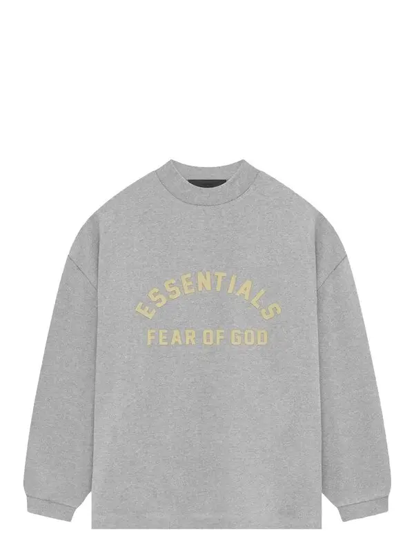 Fear Of God Ss24 Heavy Jersey Long-sleeve T-shirt 'light Heather - Grey