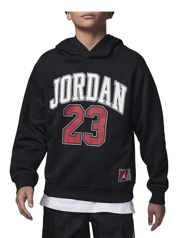 JORDAN Air Fleece Pullover Hoodie - Black/multi-color