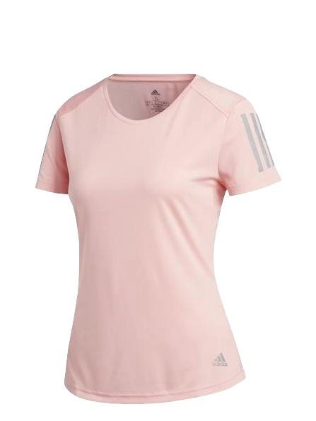 Adidas Own The Run Reflective Short Sleeve Performance Tee - Pink