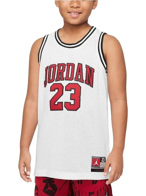JORDAN Air Graphic Basketball Tank - White
