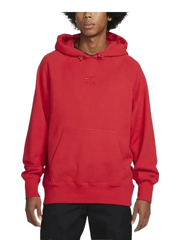 Nike Nsw Air Fleece Pullover Hoodie - Red