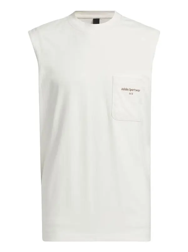 Adidas Sleeveless Pocket Tank Top - White
