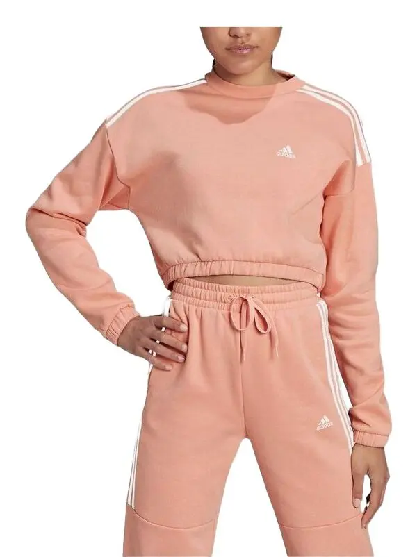 Adidas Hyperglam Crop Crew Sweatshirt - Pink