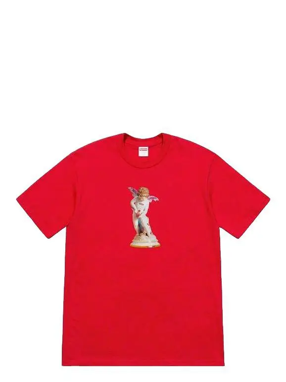 Supreme Ss19 Cupid Tee Angel Printing Short Sleeve - Red