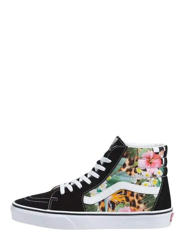 VANS Tropical Animal Check Sk8-hi High Top Sneakers - Black/multi-color