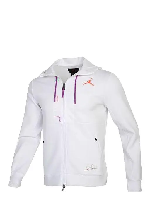 JORDAN Air Fleece Full-zip Cardigan Jacket - White