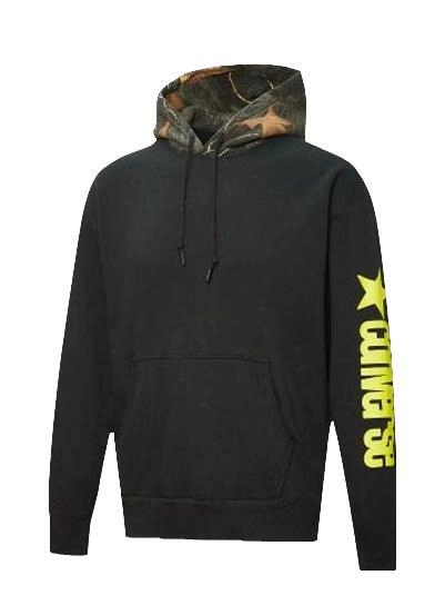 CONVERSE Camouflage Trim Hoodie - Black