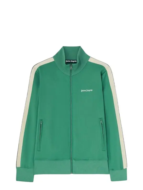 Palm Angels Classic Logo Track Jacket - Forest Green/off White