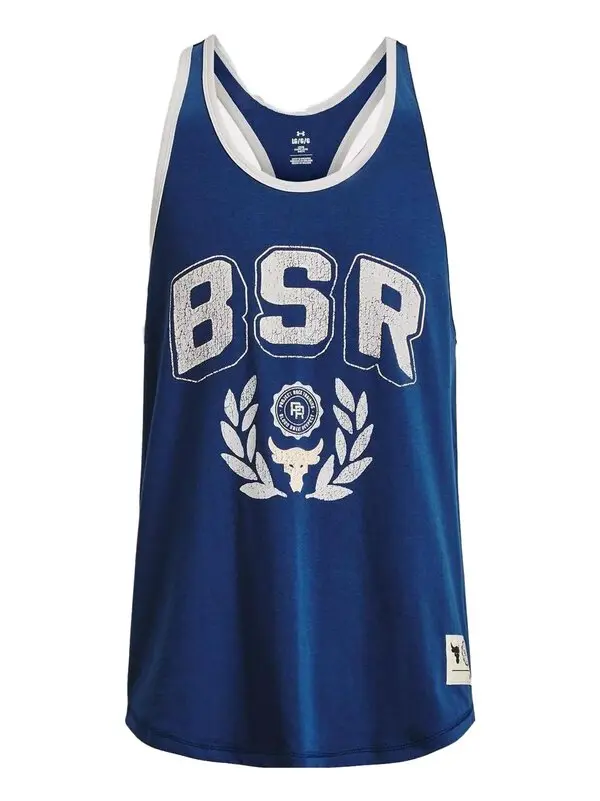 Under Armour Project Rock Bsr Tank Top - Blue/white