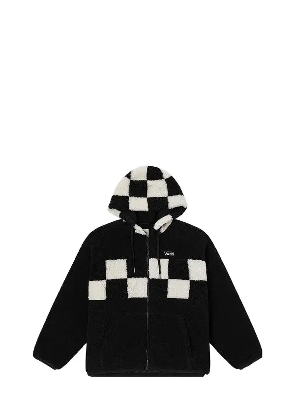 VANS Retro Checkerboard Fleece Jacket - Black/white