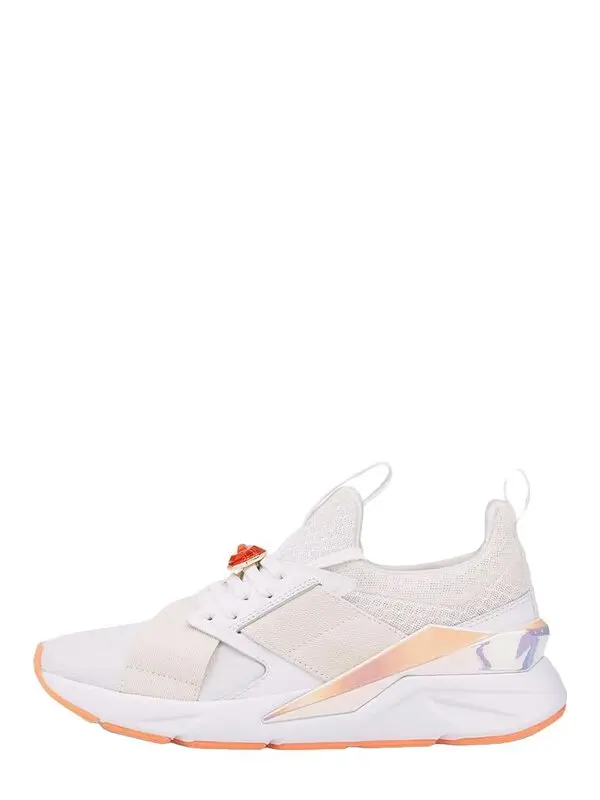 PUMA Muse X5 Crystal G Low Top Sneakers - White/peach Pink