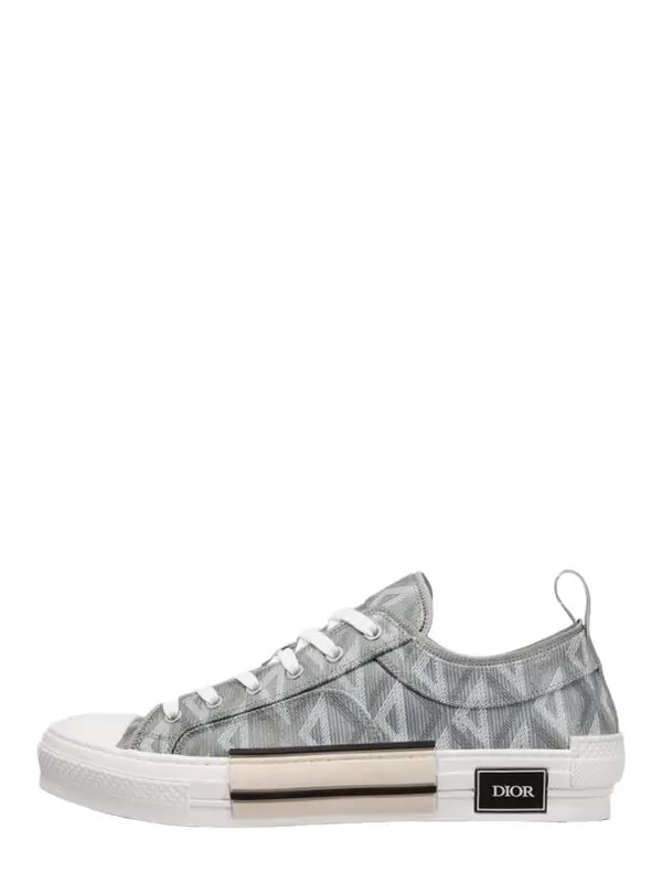 Dior B23 Low Grey Cd Diamond Sneakers - Grey/white