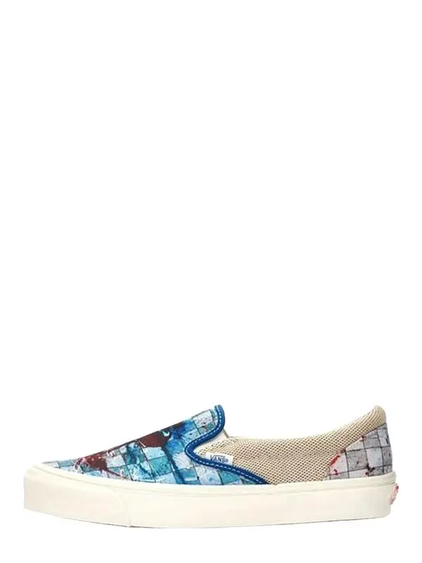 VANS Ralph Steadman X Og Classic Slip-on Lx 'checkerboard Splatter' Casual Sneakers - Blue