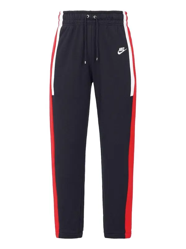 Nike Retro Splicing Knit Sports Pants/trousers/joggers Black - Multi-color