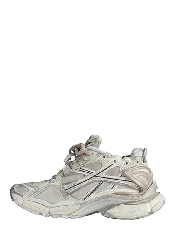 Balenciaga Runner Sneakers In Nylon And Suede-like Fabric - Beige