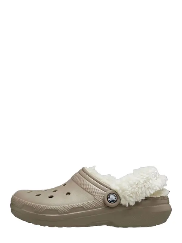 CROCS Classic Fleece Lined Clogs - Mushroom/tan