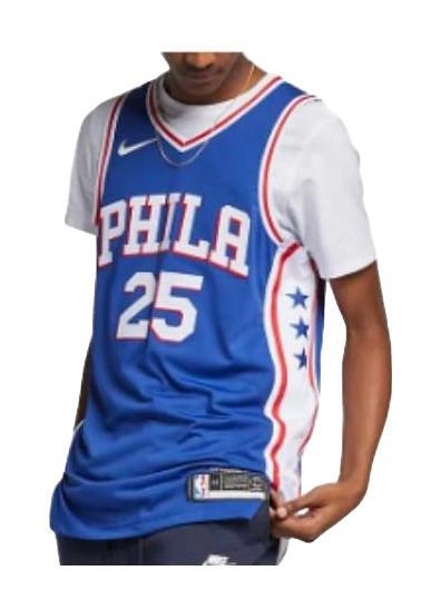 Nike X Nba Philadelphia 76ers "ben Simmons 25" Jersey - Blue