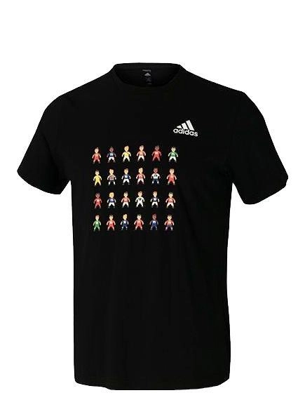 Adidas 8-bit Tee Printing Sports Short Sleeve - Black