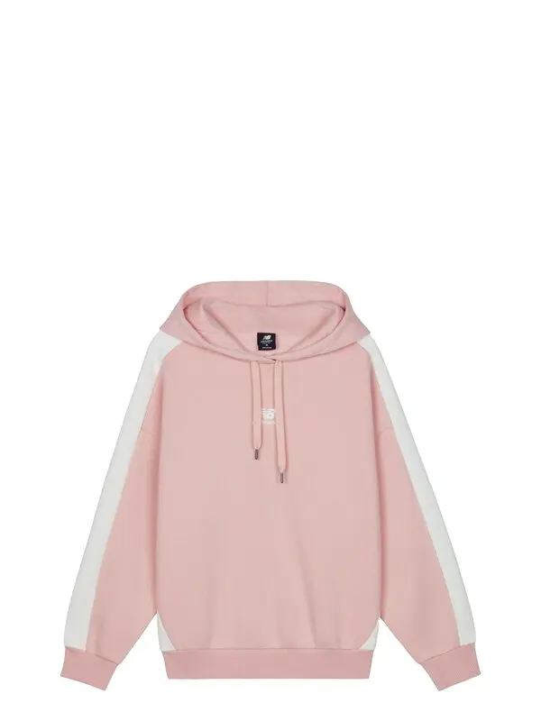 NEW BALANCE Paneled Splicing Hoodie Pullover - Pink