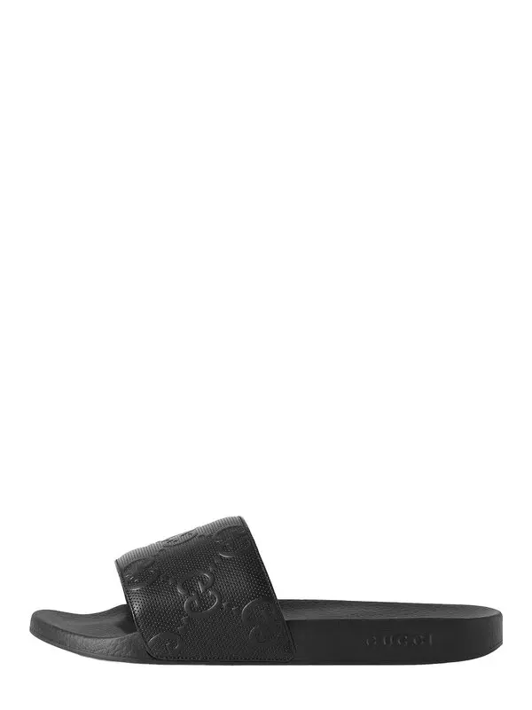 Gucci Gg Slide Sandal Demetra - Black