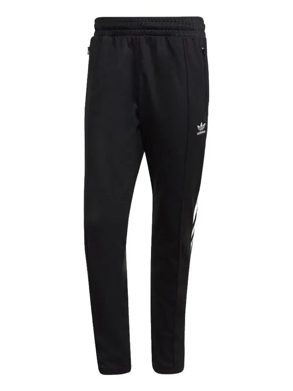 Adidas Originals Solid Color Stripe Logo Straight Casual Sports Pants/trousers/joggers Black - Default Color