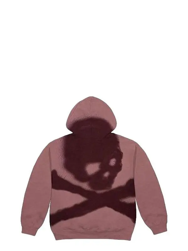 TRAVIS SCOTT Cactus Jack For Mastermind Skull Zip Up Hoodie - Washed Red