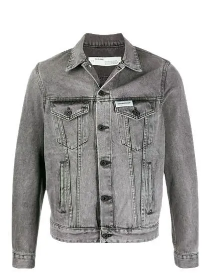 Off-White Arrow Denim Jacket - Grey