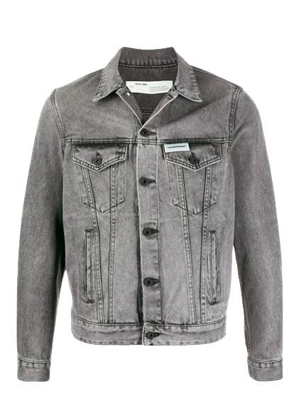 Off-White Arrow Denim Jacket - Grey