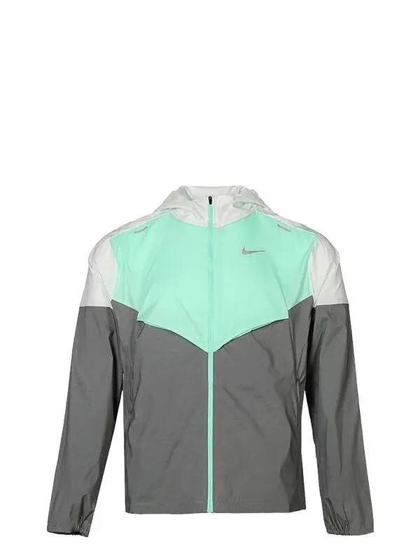 Nike Ss22 Color Block Logo Zipper Hooded Jacket - Default Color