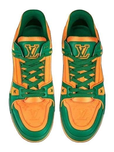 LOUIS VUITTON Monogram Trainers - Orange/green