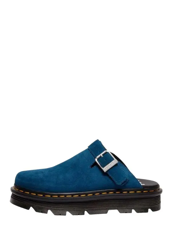 Dr. Martens Zebzag Suede Mules - Neptune Blue