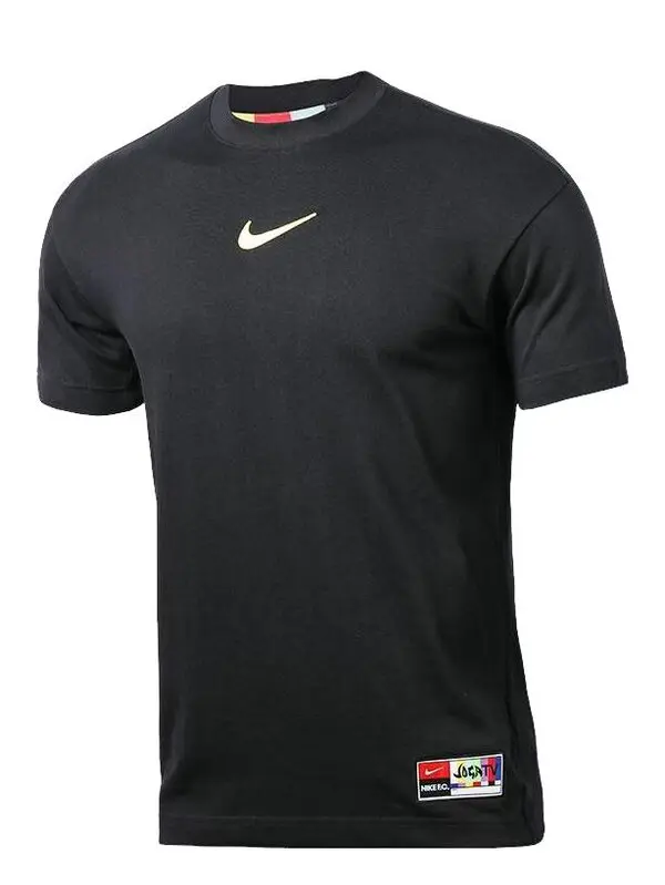 Nike As Fc Cotton Jersey Short Sleeve Shirt - Black