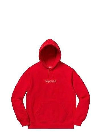 Supreme X Swarovski Box Logo Hooded Sweatshirt - Red