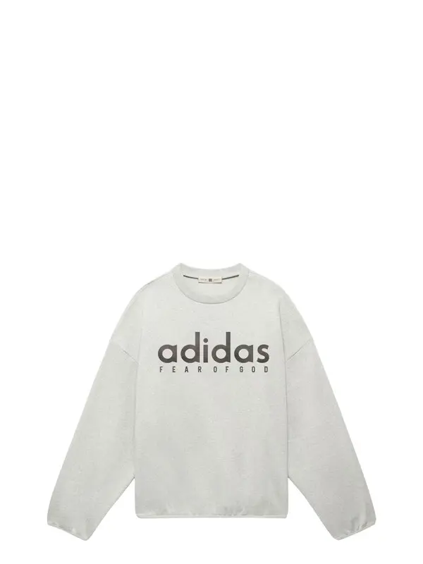 Adidas X Fear Of God Athletics Oversized Long-sleeve T-shirt - Heather Grey